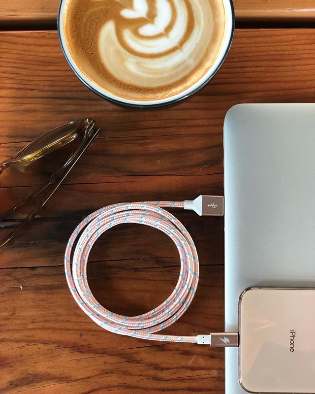 Rose Gold Lightning Cable [5 ft / 1.5m length] – Charge Cords