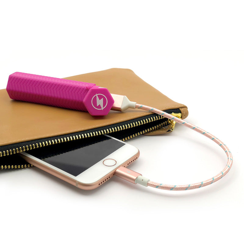 Rose Gold Lightning Cable [12 inch / .3m length] – Charge Cords
